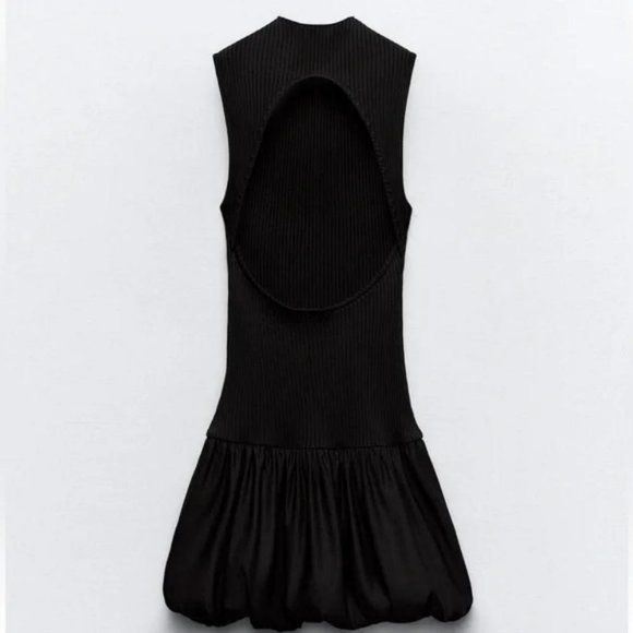 Zara | Dresses | Zara Ribbed Balloon Skirt Dress | Poshmark